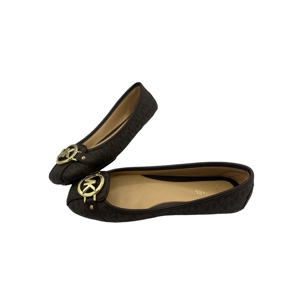 Michael Kors Fulton Moc Mini Mk Logo Pvc Brown Women’… - Gem